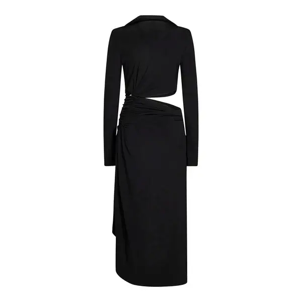 Off-White Cut Out Midi Dress - Black