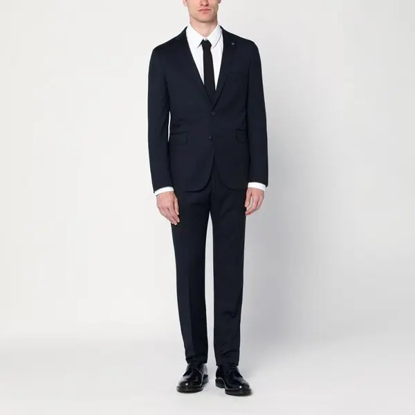 Tagliatore Single Breasted Wool Suit - Blue