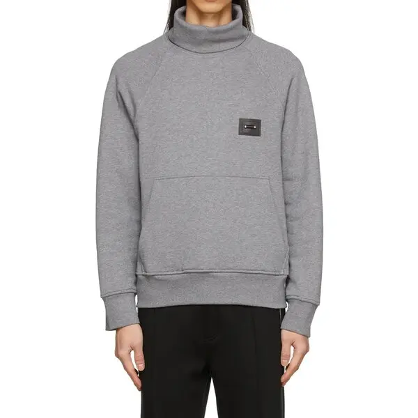 Neil Barrett Jewel Turtleneck Sweatshirt - Gray
