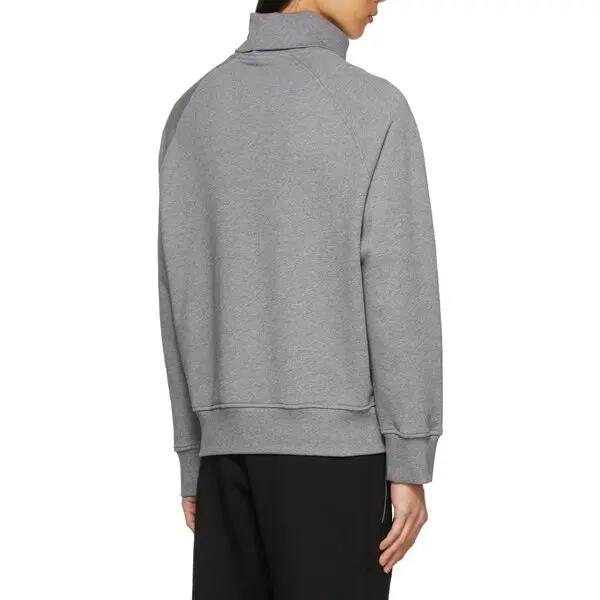 Neil Barrett Jewel Turtleneck Sweatshirt - Gray