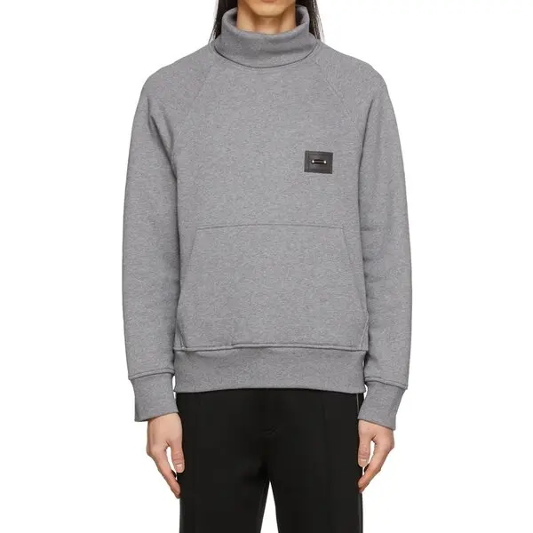 Neil Barrett Jewel Turtleneck Sweatshirt - Gray