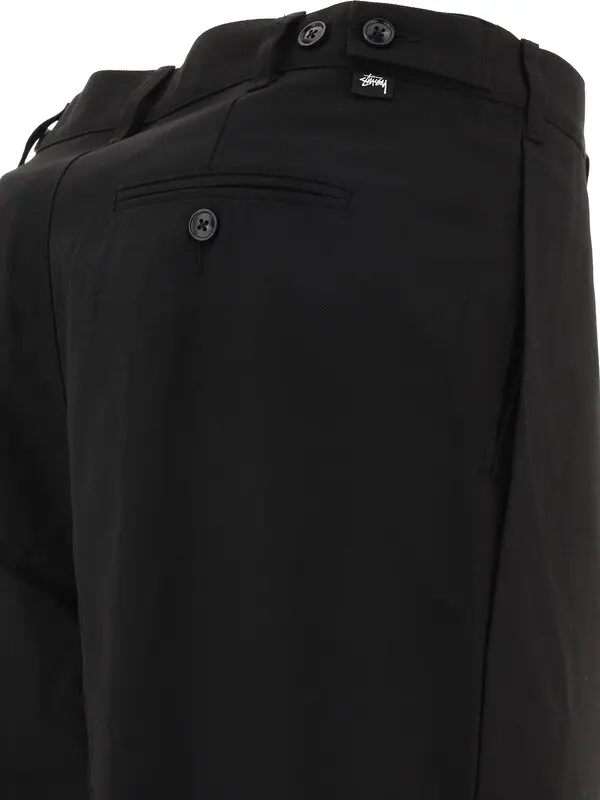 StüSsy Volume Pleated Trousers - Black | Editorialist