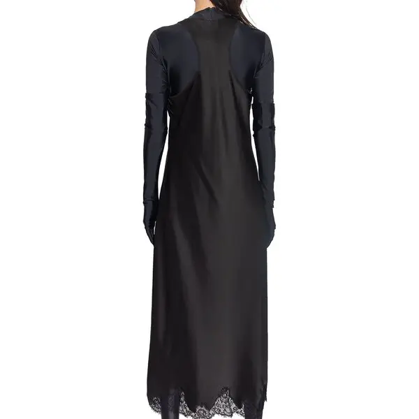 Balenciaga Satin Strappy Midi Dress