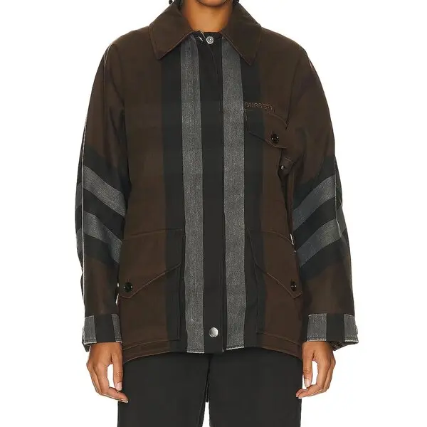 Burberry Long Sleeve Parka Jacket