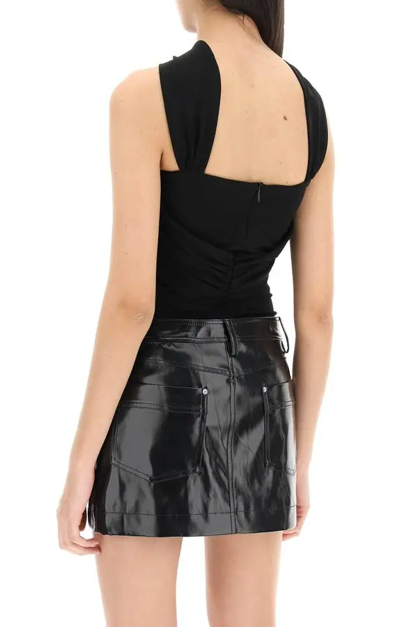 Magda Butrym Cut Out Bodysuit With Rose Applique