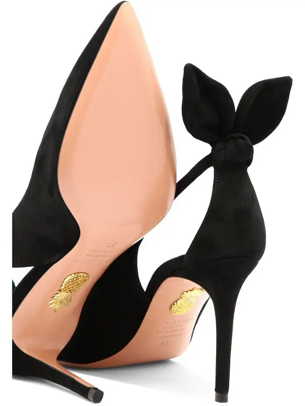 AQUAZZURA Bow Tie 85 Pumps - Black