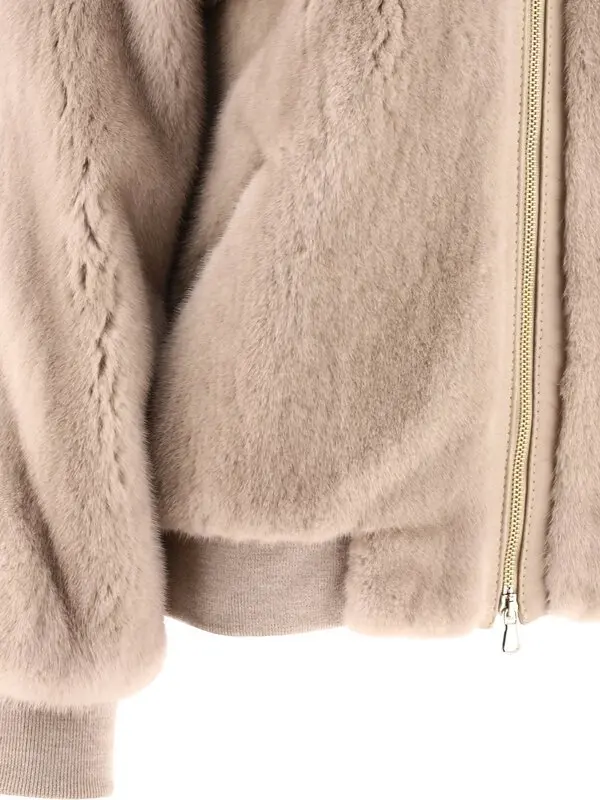 GIOVI Mink Fur Bomber Jacket