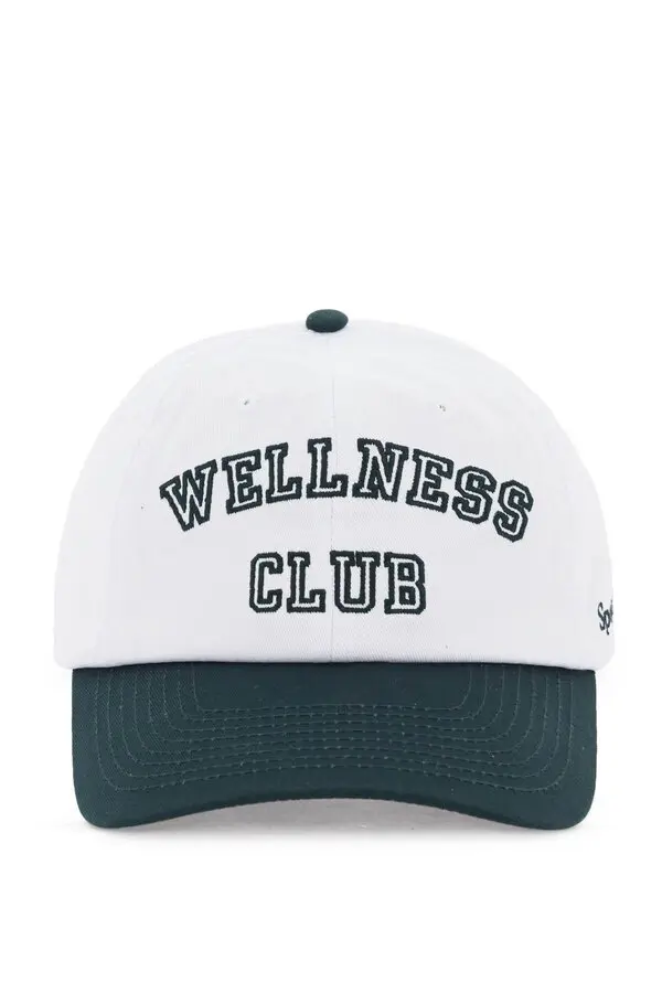 Sporty & Rich Wellness Club Baseball Hat - White,Green  display picture 2