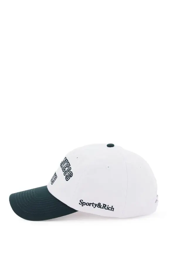 Sporty & Rich Wellness Club Baseball Hat - White,Green  display picture 3