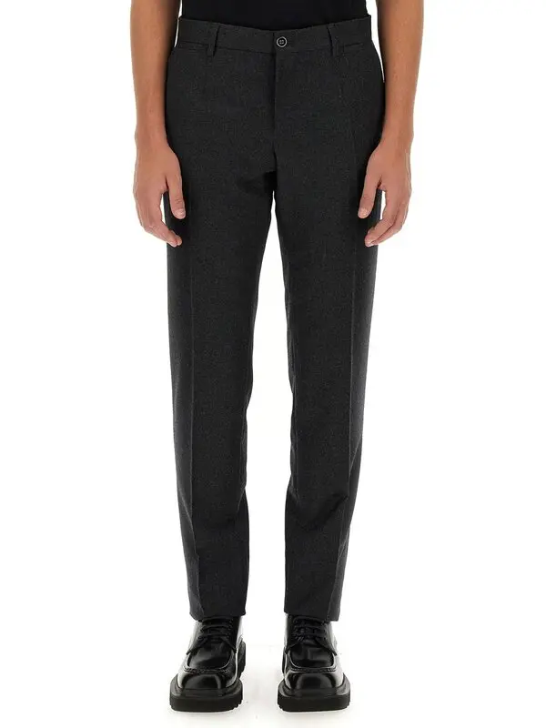 Dolce & Gabbana Wool Regular Fit Pants - Grey