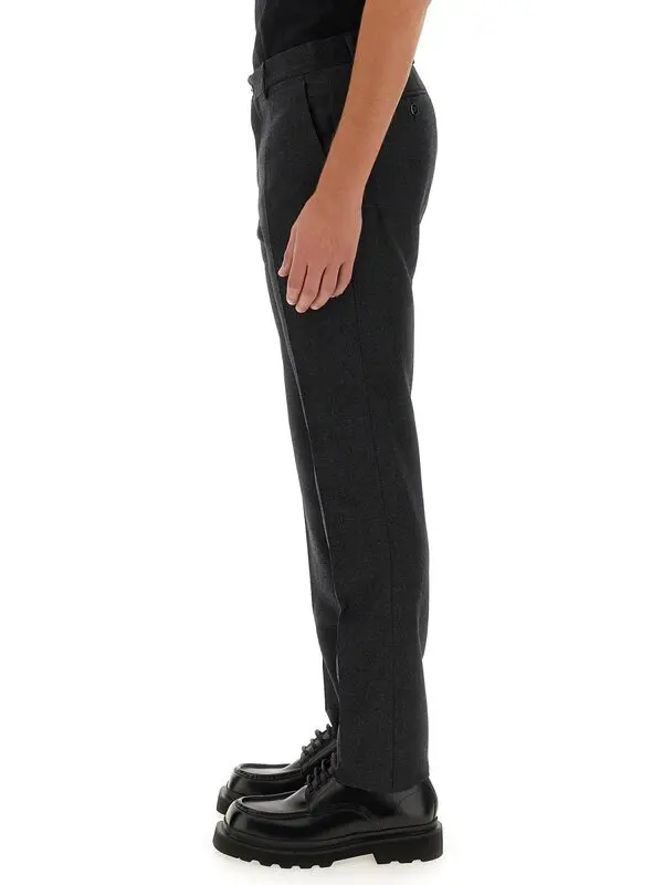 Dolce & Gabbana Wool Regular Fit Pants - Grey
