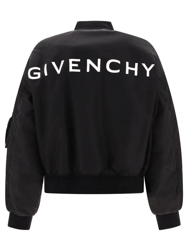 Givenchy Bomber Jacket With Pocket Detail - Black