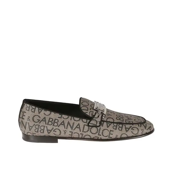 Dolce & Gabbana Jacquard Loafers - Brown