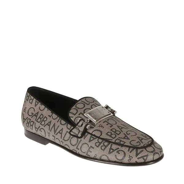 Dolce & Gabbana Jacquard Loafers - Brown