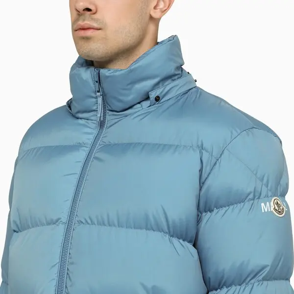 7 MONCLER X FRGMT Acanthus Blue Nylon Down Jacket
