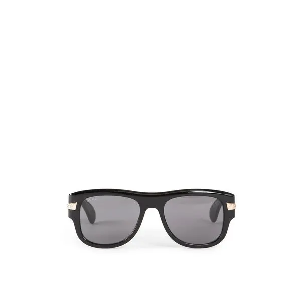 Gucci Logo Aviator Sunglasses - Black
