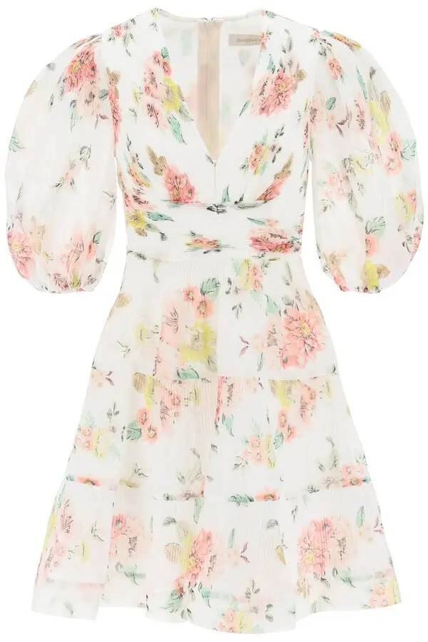 Zimmermann Pleated Organza Mini Dress