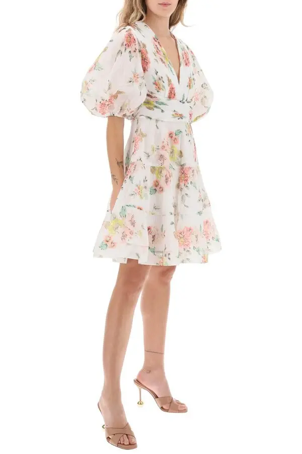 Zimmermann Pleated Organza Mini Dress