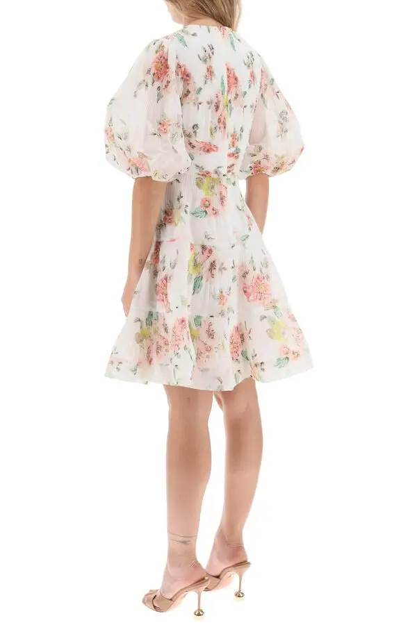 Zimmermann Pleated Organza Mini Dress