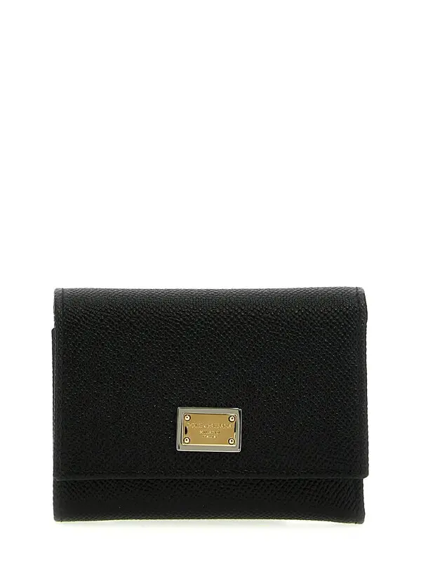 Dolce & Gabbana French Flap Wallet - Black