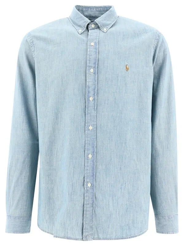 Ralph Lauren Pony Light Denim Shirt - Light Blue