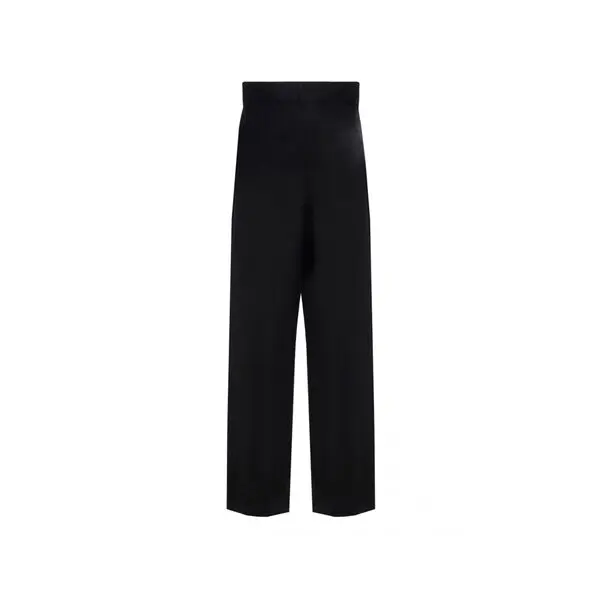 FERRAGAMO Silk And Linen Wide Leg Trousers