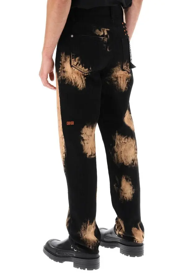 ksubi ブリーチ　パンツ 28 Ksubi Bleached Denim Jeans In Black,Orange - 52% Off | Editorialist