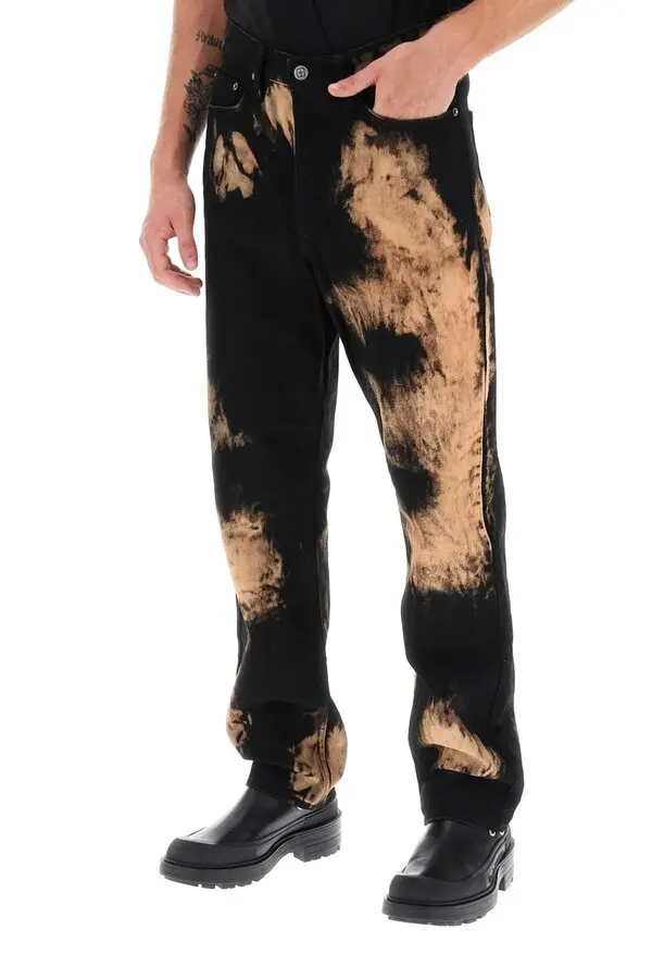 Ksubi Bleached Denim Jeans In Black,Orange - 52% Off | Editorialist