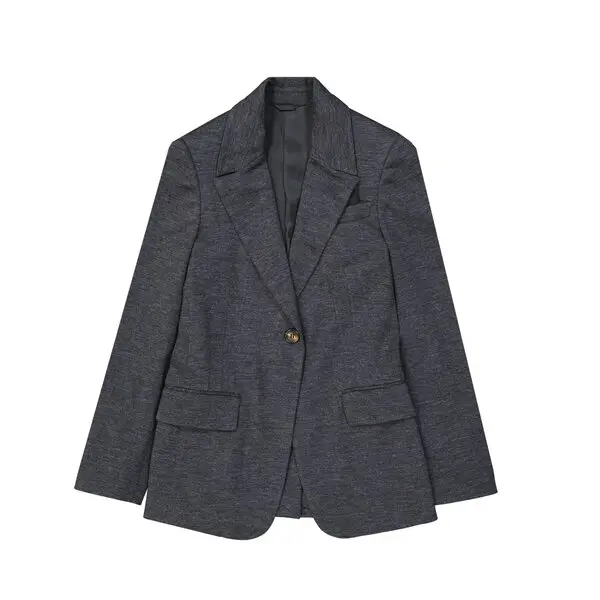 Brunello Cucinelli Wool Blazer - Gray