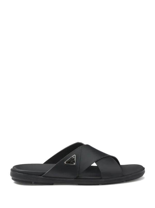Prada Leather Sandals - Nero