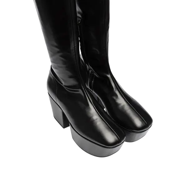 Prada Leather Platform Over-the-knee Boots