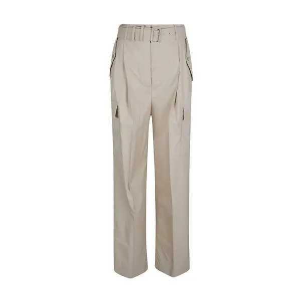 Prada High-waisted Cargo Trousers - Beige