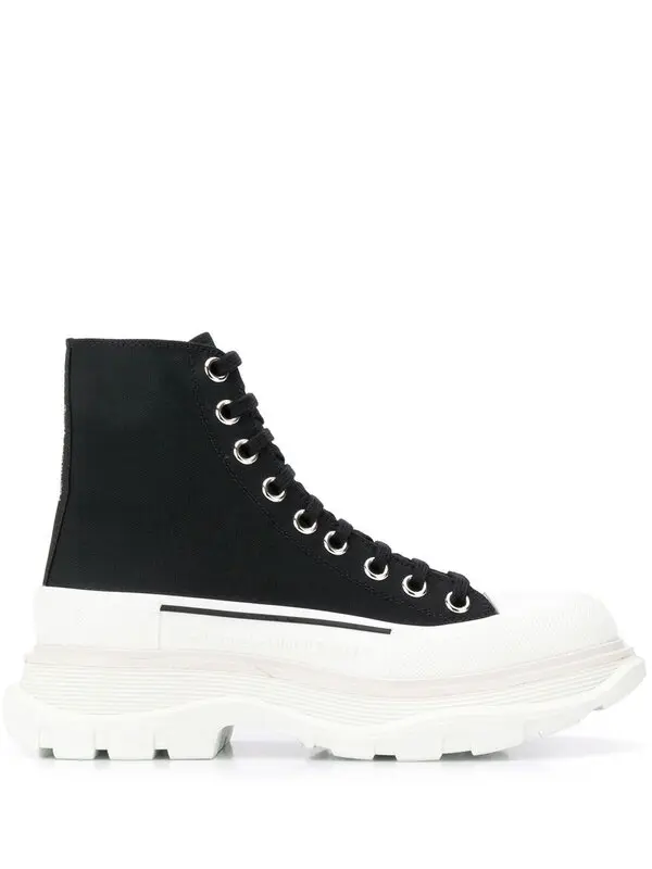 Alexander McQueen Tread Slick Ankle Boots - Black