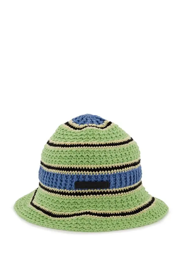 Stella Mccartney Cotton Crochet Bucket Hat - Blue,Green  display picture 1