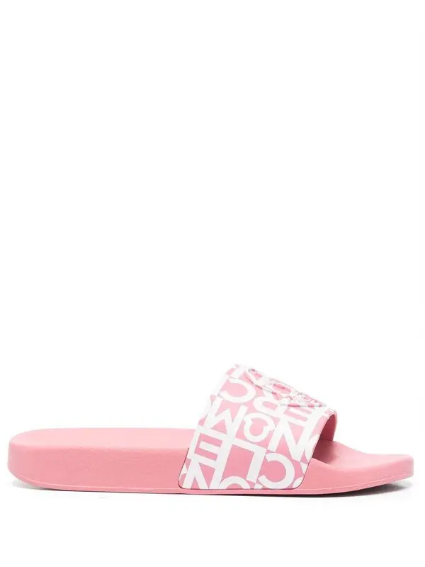 Moncler Jeanne Logo Slides - Pink