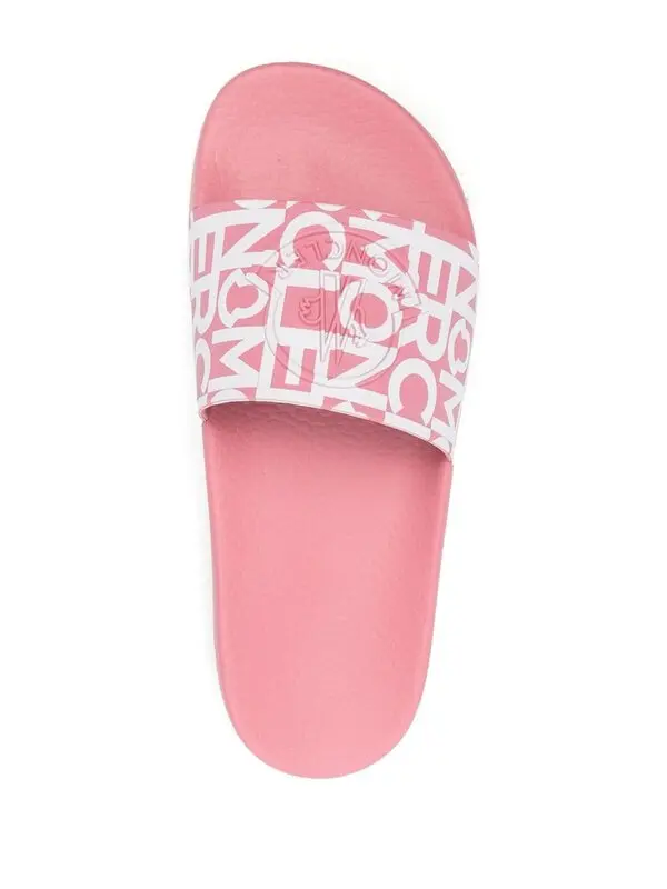 Moncler Jeanne Logo Slides - Pink