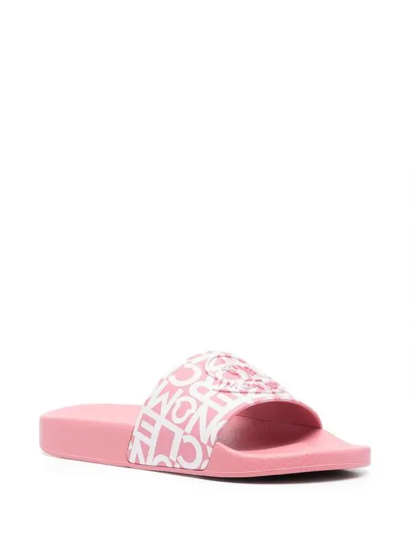 Moncler Jeanne Logo Slides - Pink