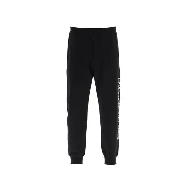 Alexander McQueen Logo Cotton Pants