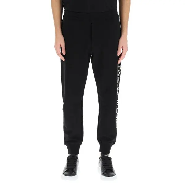 Alexander McQueen Logo Cotton Pants