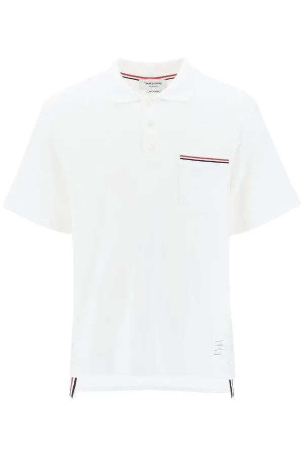 Thom Browne Cotton Polo Shirt - White