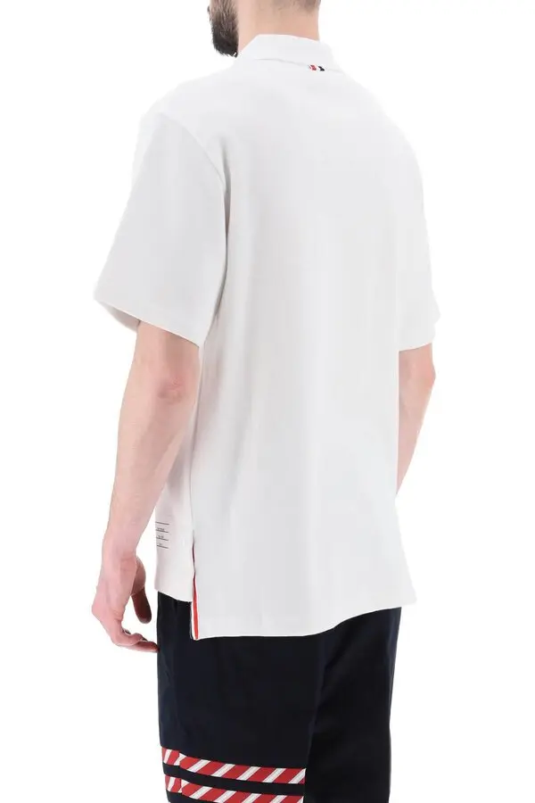 Thom Browne Cotton Polo Shirt - White