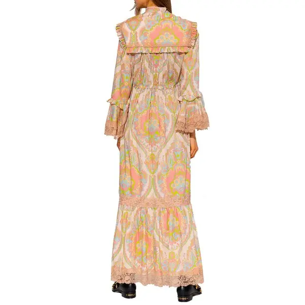 strapless open back dress Prettiest 1970s Emilio Pucci Original Pink & Coral Floral Print Brown   Shrimpton Couture