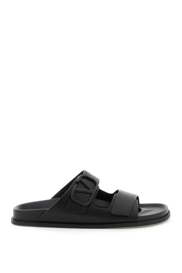 Valentino Garavani Vlogo Leather Slides