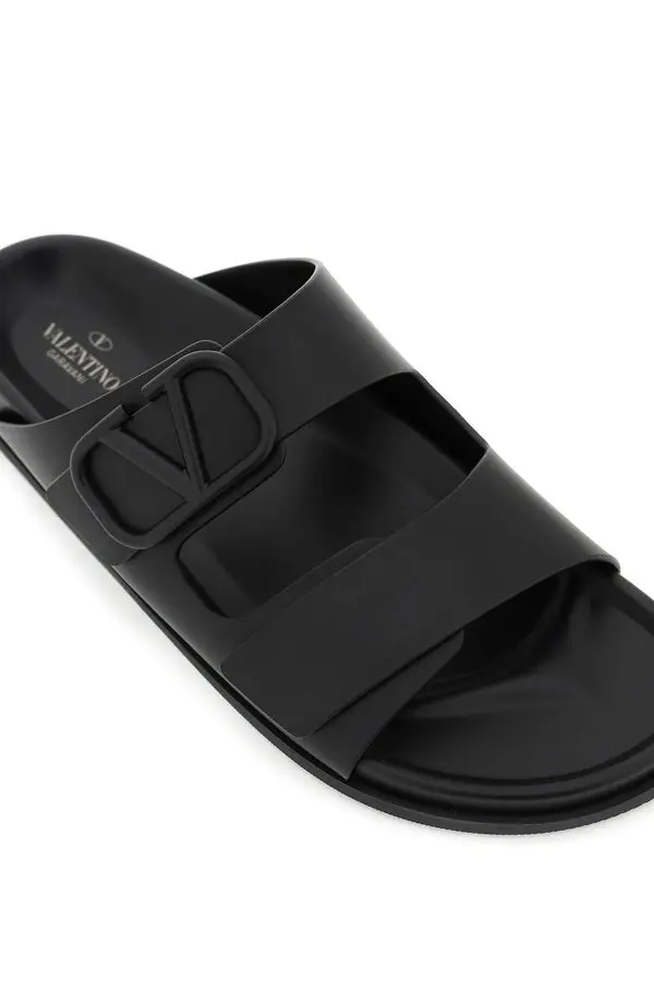 Valentino Garavani Vlogo Leather Slides