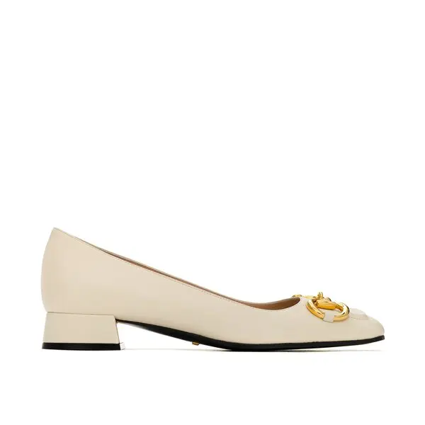 Gucci Leather Pumps - White