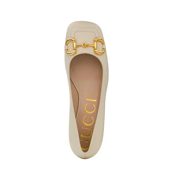 Gucci Leather Pumps - White