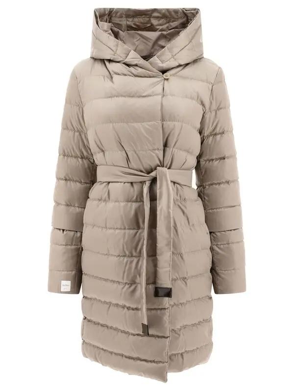 Max Mara Reversible Down Coat In Satin