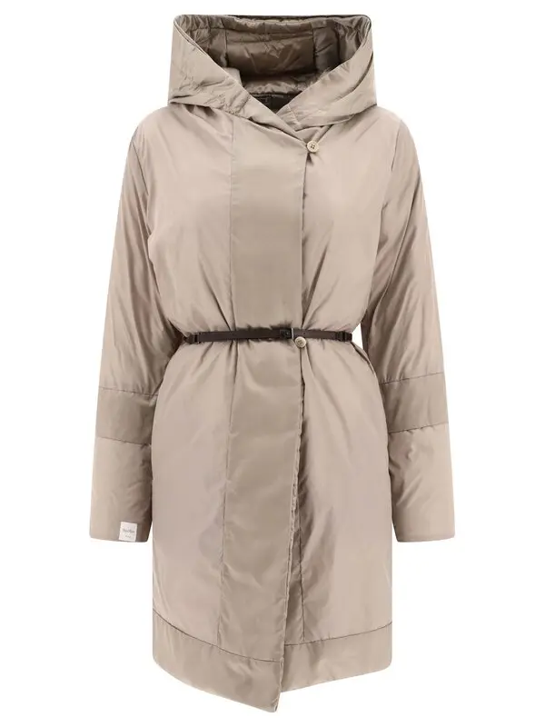 Max Mara Reversible Down Coat In Satin