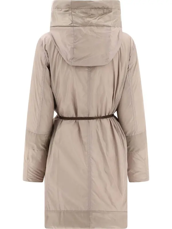 Max Mara Reversible Down Coat In Satin