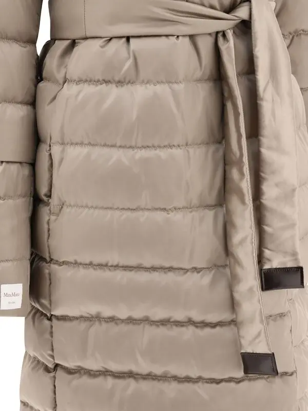 Max Mara Reversible Down Coat In Satin